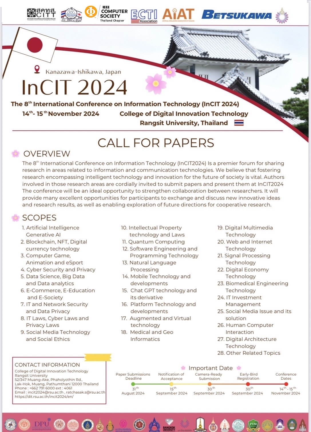 INCIT2024-Academic Conference on Information and Communication Technology.